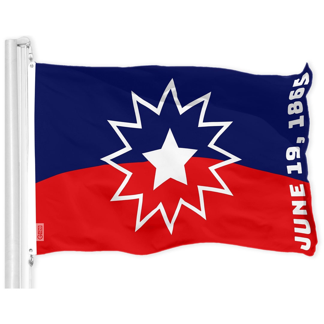 G128 Juneteenth June 19th 1865 Flag 3x5 Ft Liteweave Pro Series Printed ...