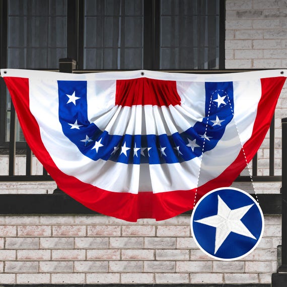 American Flag Fan Template