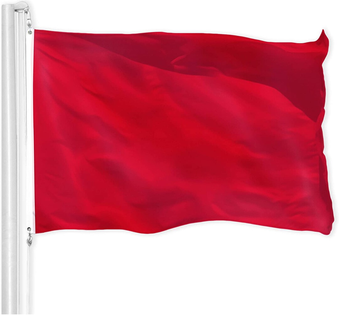 G128 Solid Red Color Flag 3x5 Feet Printed 150d Indoor/outdoor, Vibrant ...