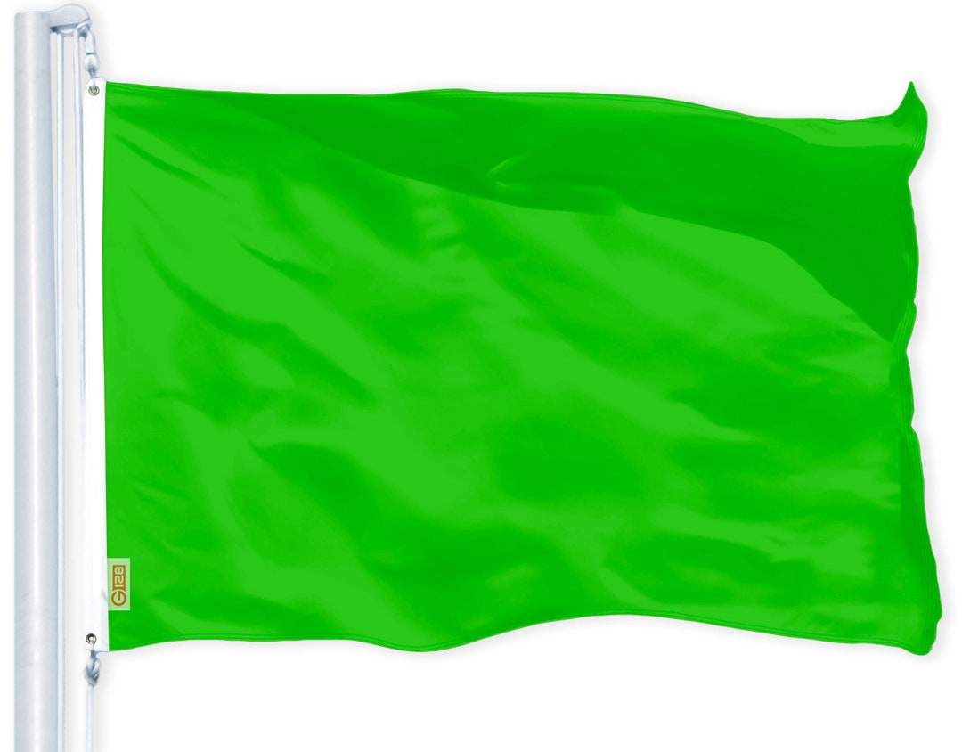 G128 Solid Lime Green Color Flag | 4x6 Ft | Liteweave Pro Series ...