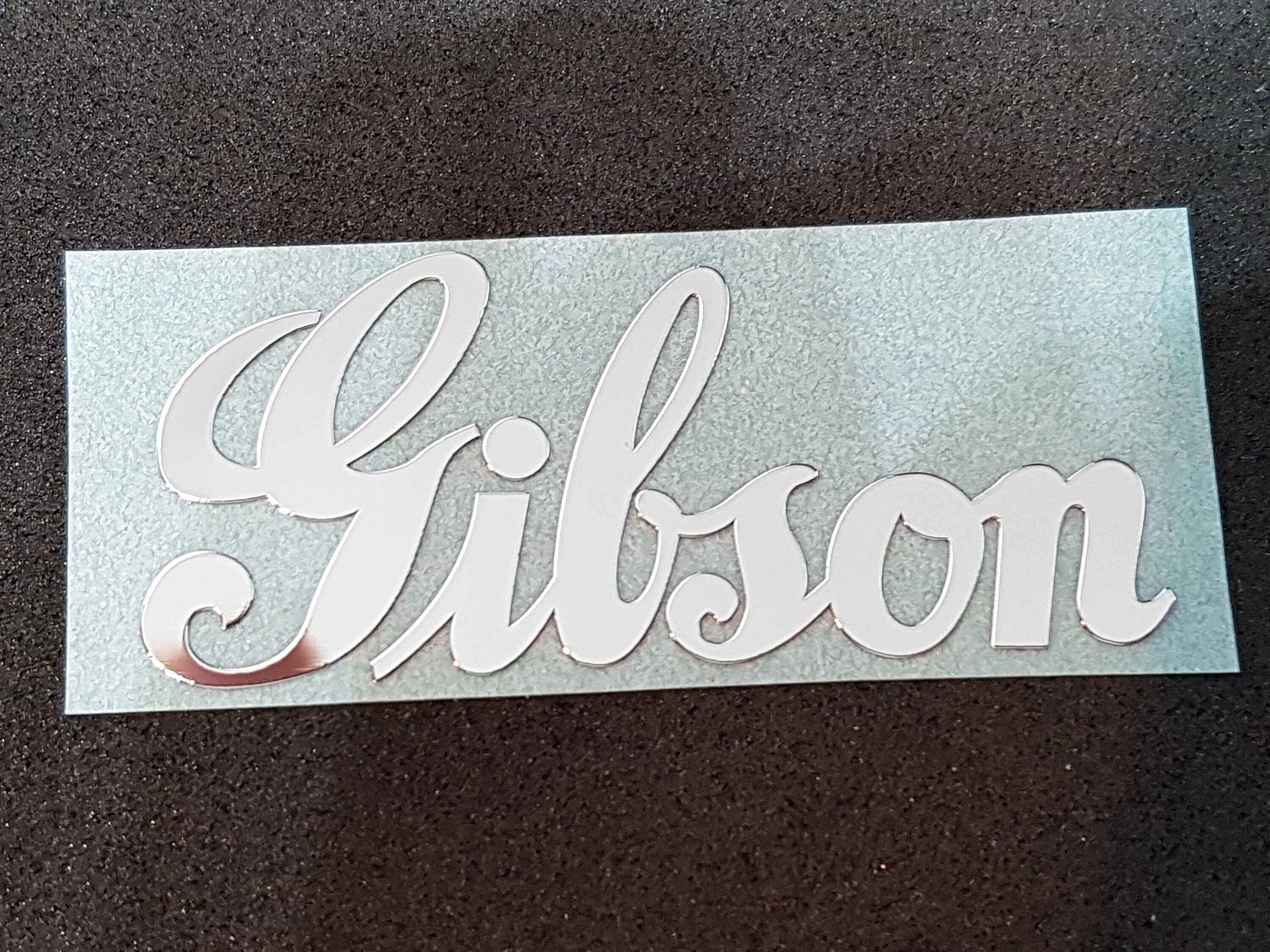 Gibson Guitar Headstock Logo Decal Neck Metal Sticker Premium Etsy