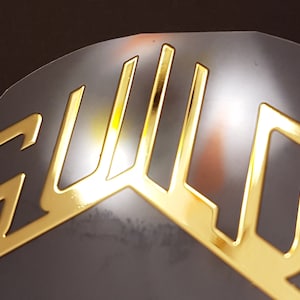 Guild Guitar Headstock logo decal Neck METAL Sticker premium | Etsy