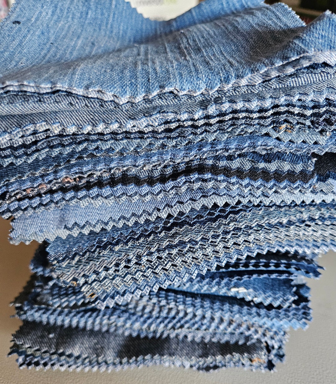 Denim Squares - 50 Count Pre-cut Denim Squares - 3.5" Denim - Quilt ...