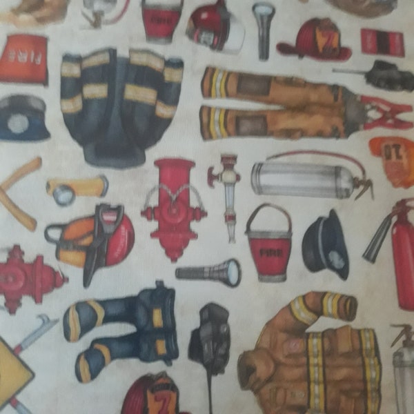 Fireman Fabric - Etsy