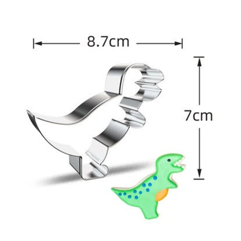 Set of 9 Dinosaur Stainless Steel Cookie Cutters, Boy Party Supplies ...