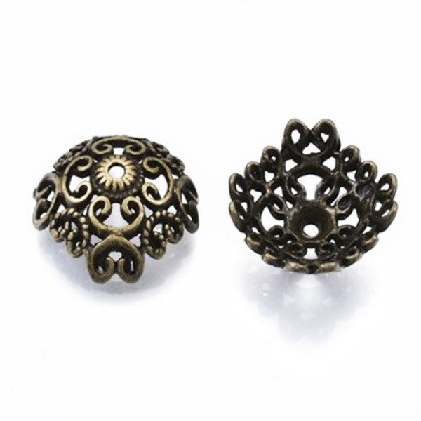 Bronze Bead Caps - Etsy