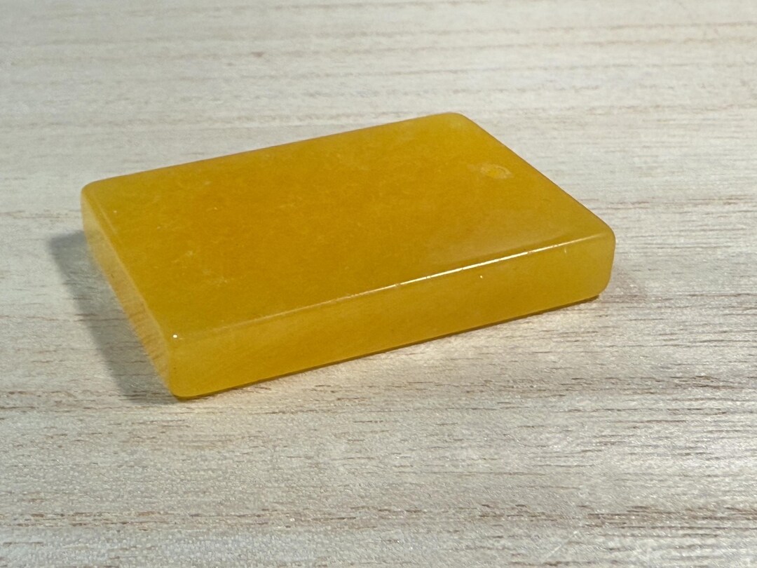 Large Natural Malaysia Jade Rectangle Pendants, Yellow Gemstone ...