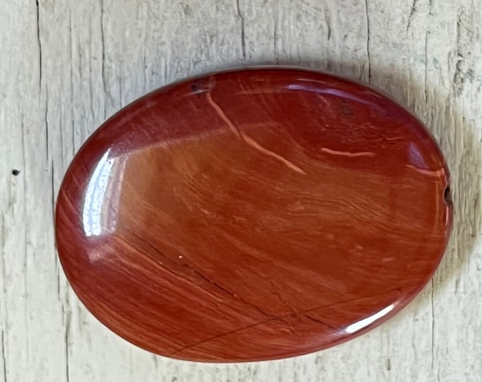 Large Red Jasper Natural Focal Stone Bead, Red Jasper Drilled Jumbo ...