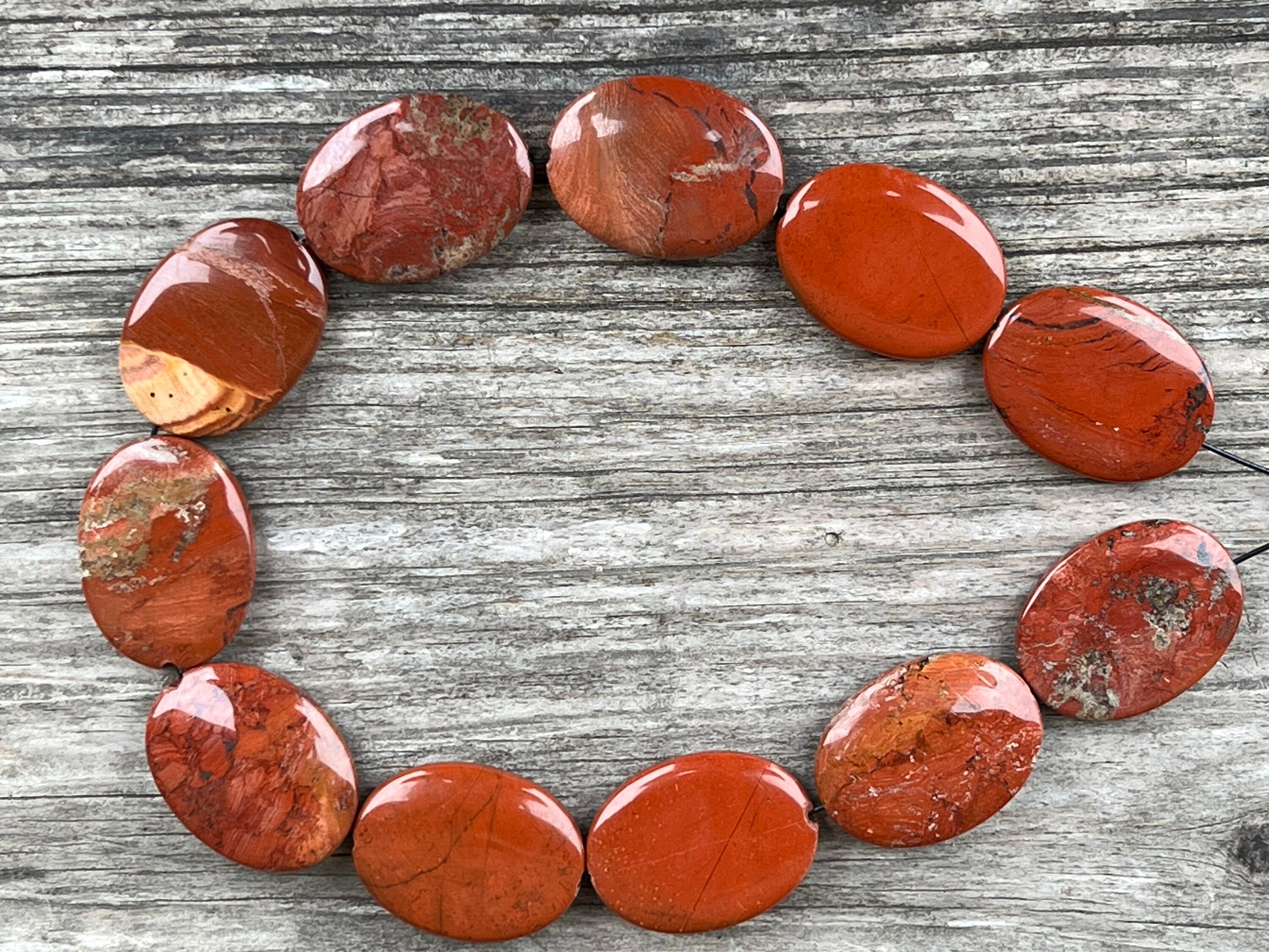Large Red Jasper Natural Focal Stone Bead Red Jasper Drilled - Etsy