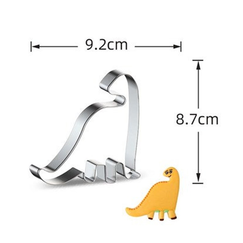 Set of 9 Dinosaur Stainless Steel Cookie Cutters, Boy Party Supplies ...