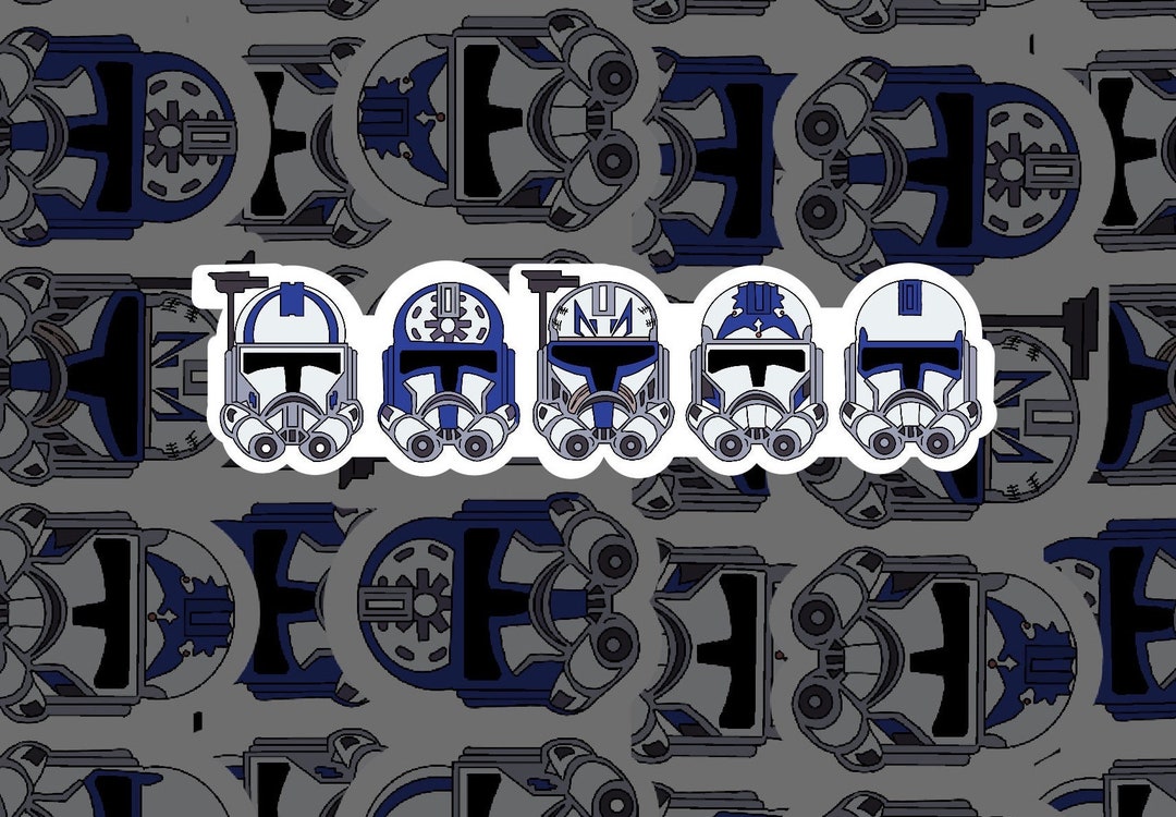 Clone Trooper Helmet Crome Sticker/ Clone Wars Sticker / Clone Water ...