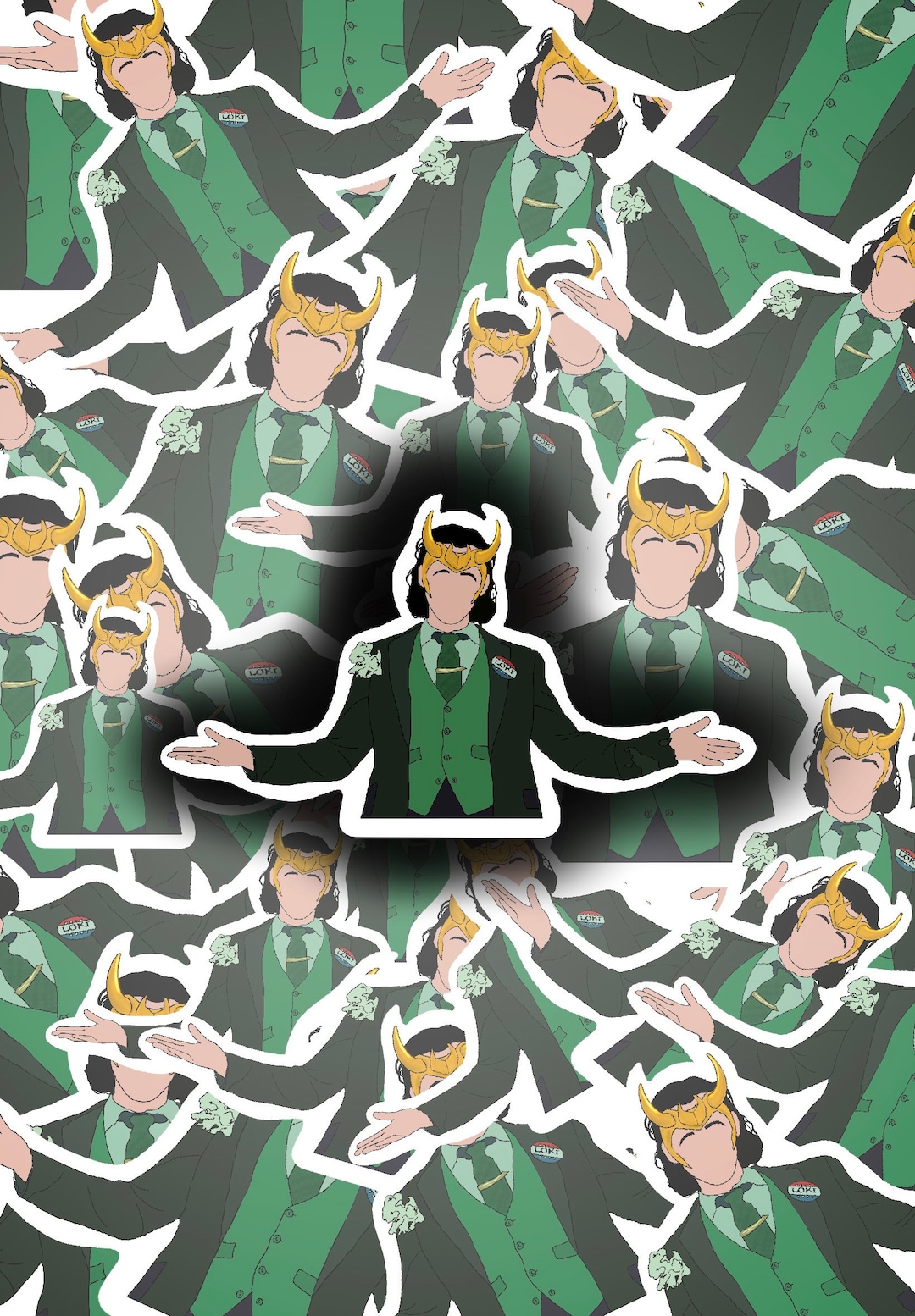 Loki Laufeyson Sticker/ Loki Waterproof Glossy Sticker/ Marvel - Etsy