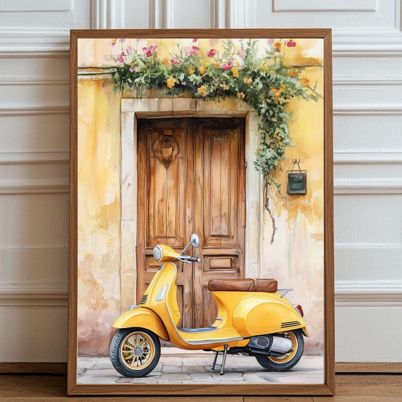 Yellow Scooter Decor - Etsy
