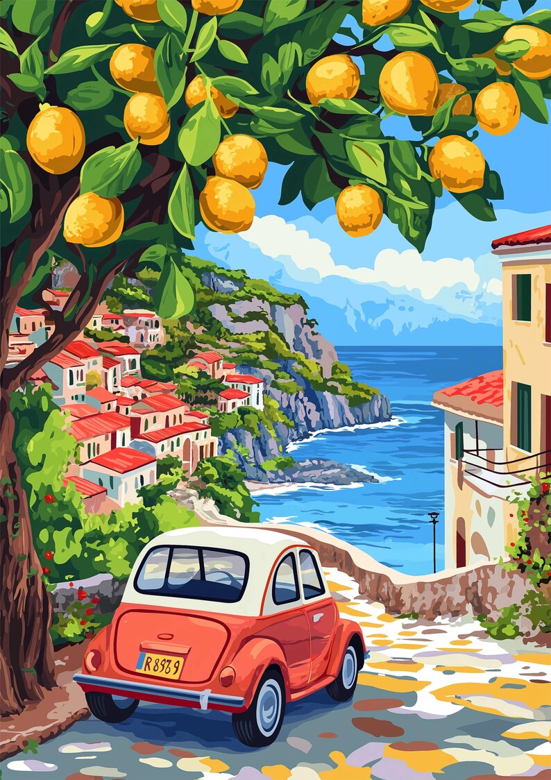2 Set Italy La Vita E Bella - Italian Travel Prints, Italian Summer ...