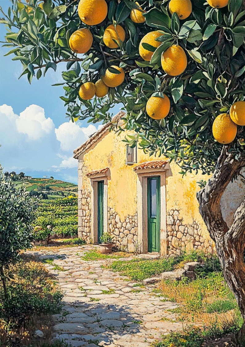 2 Set Italy, Tuscany Mediterranean Lemon – Toscana Lemon Vibe ...
