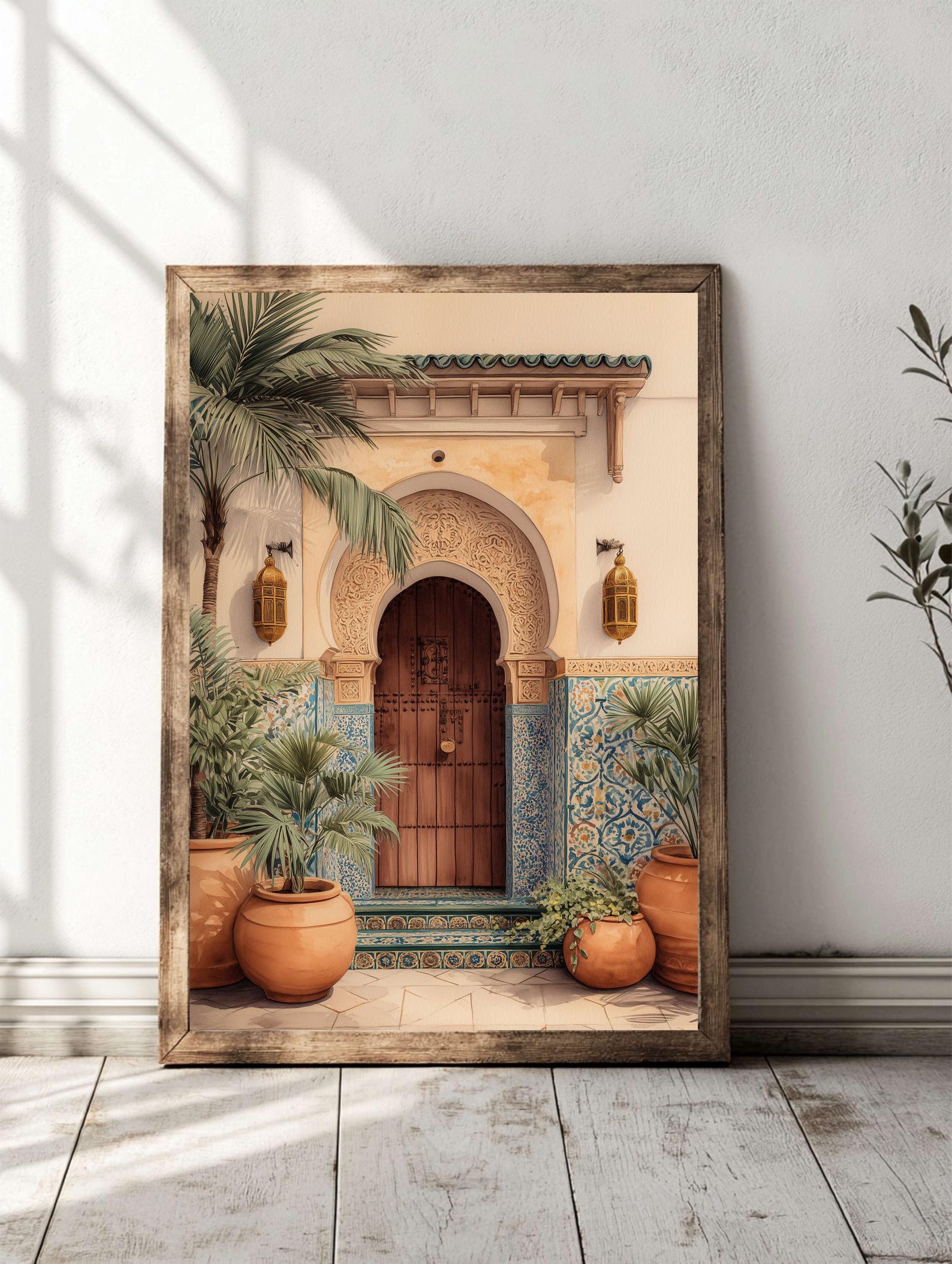 Moroccan Door Wall Art Print, Digital Download | Islamic Architecture ...