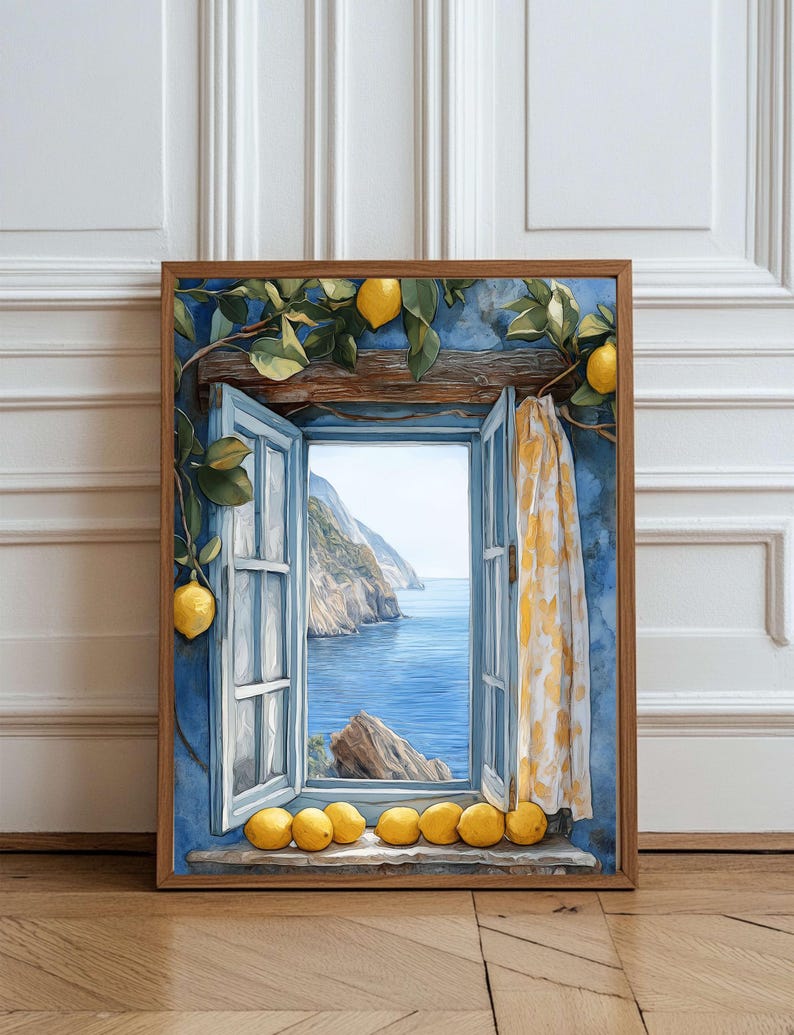 Set of 3 Mediterranean Italian Lemon Themed Printable Posters ...