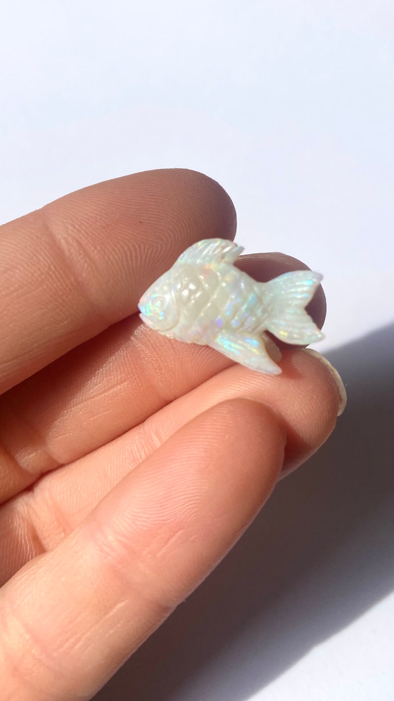 Carved Opal Fish Gemstone - Etsy