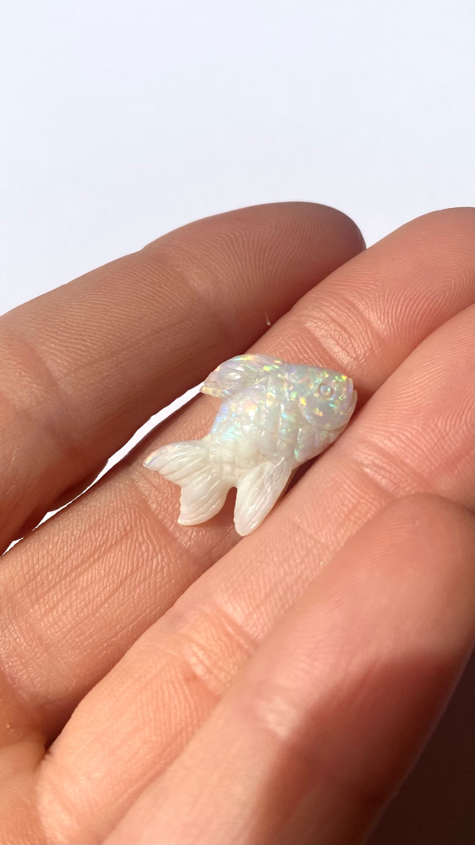 Carved Opal Fish Gemstone - Etsy
