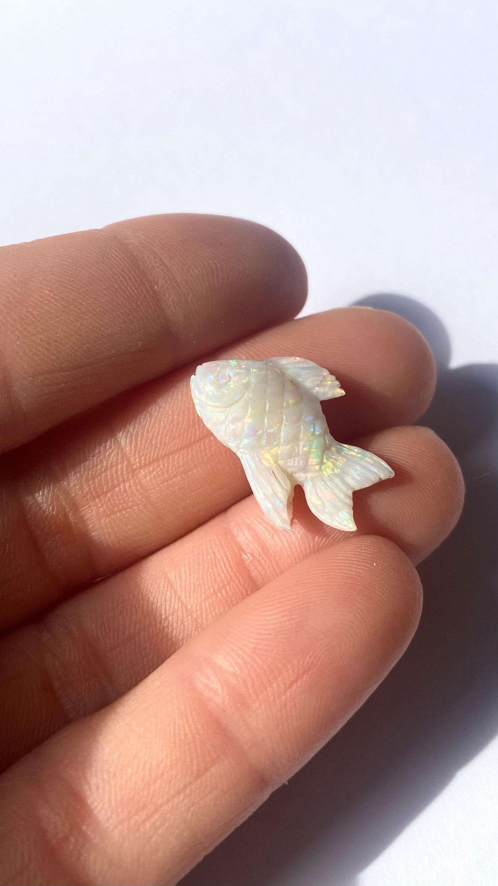 Carved Opal Fish Gemstone - Etsy