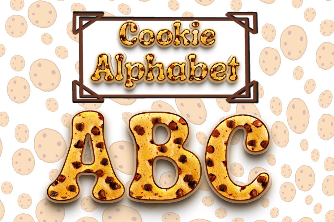 Chocolate Chip Cookie Alphabet - Yummy! - Pngs, Transparent Background ...