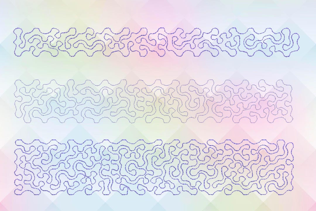 Stipple Patterns - Rectangular - Machine Embroidery - 1", 1.5", 2 ...