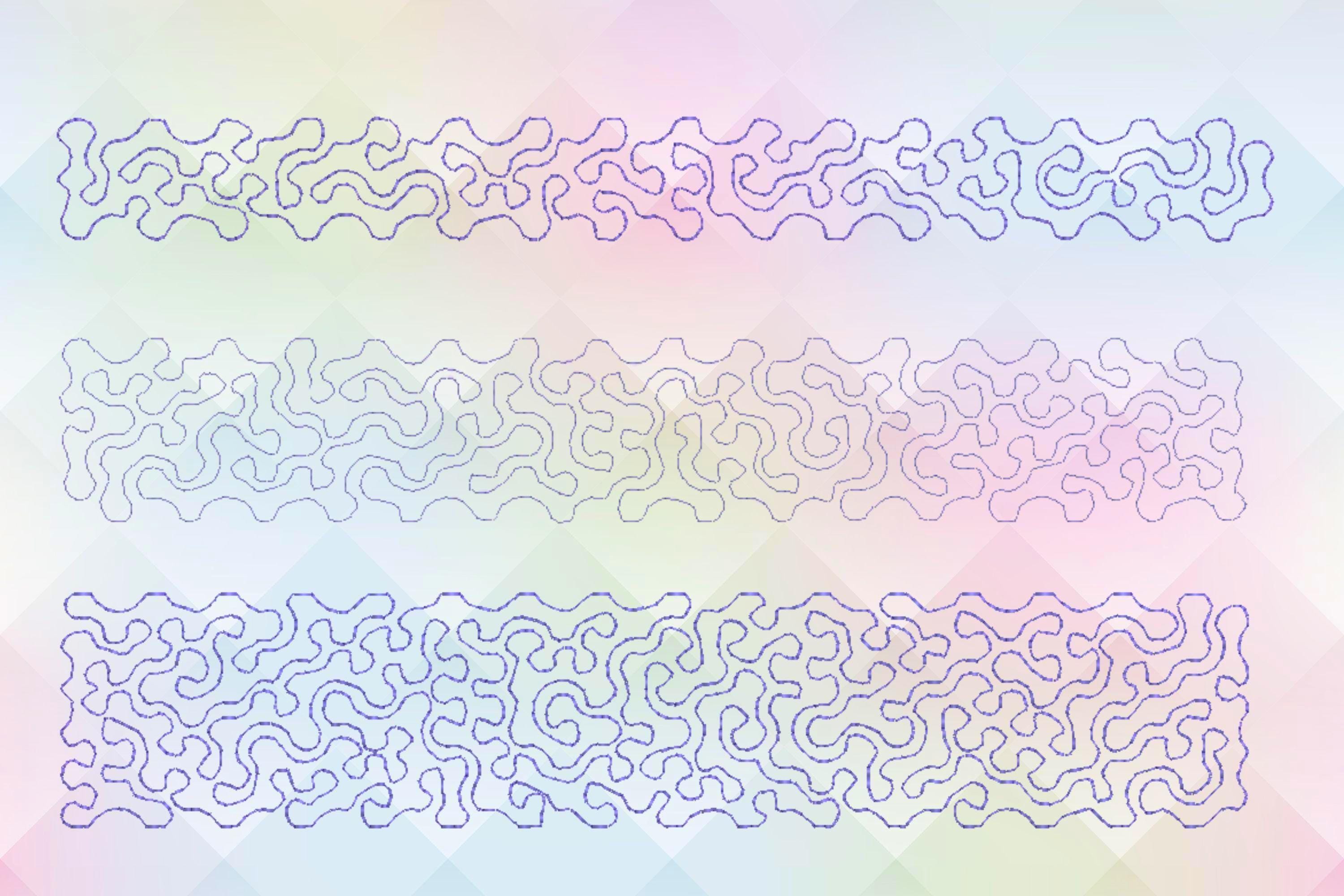 Stipple Patterns - Rectangular - Machine Embroidery - 1", 1.5", 2 ...