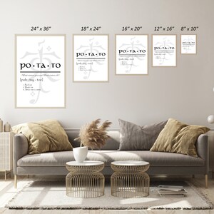 Lord of the Rings Poster, Potato Definition Poster, LOTR, Lord of the ...