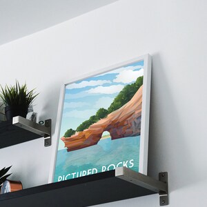 Pictured Rocks, Upper Peninsula, Lake Superior, Michigan Print, Great ...