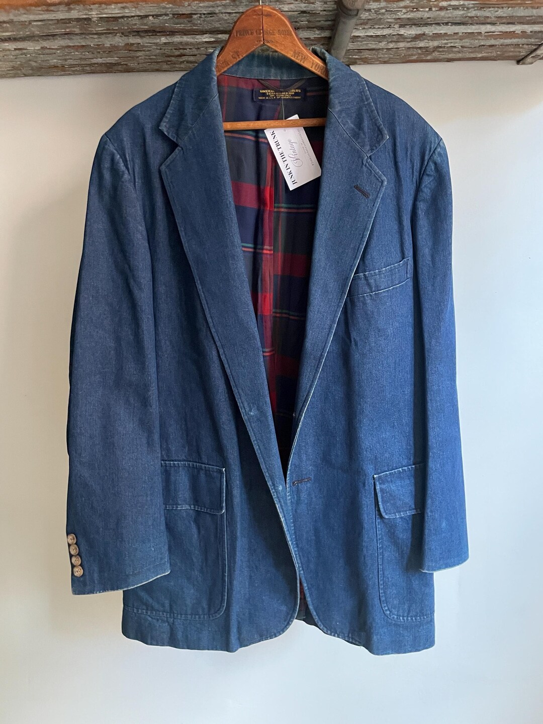 Vintage Brooks Brothers Made in the U.S.A. Denim Patina Blazer. Size ...