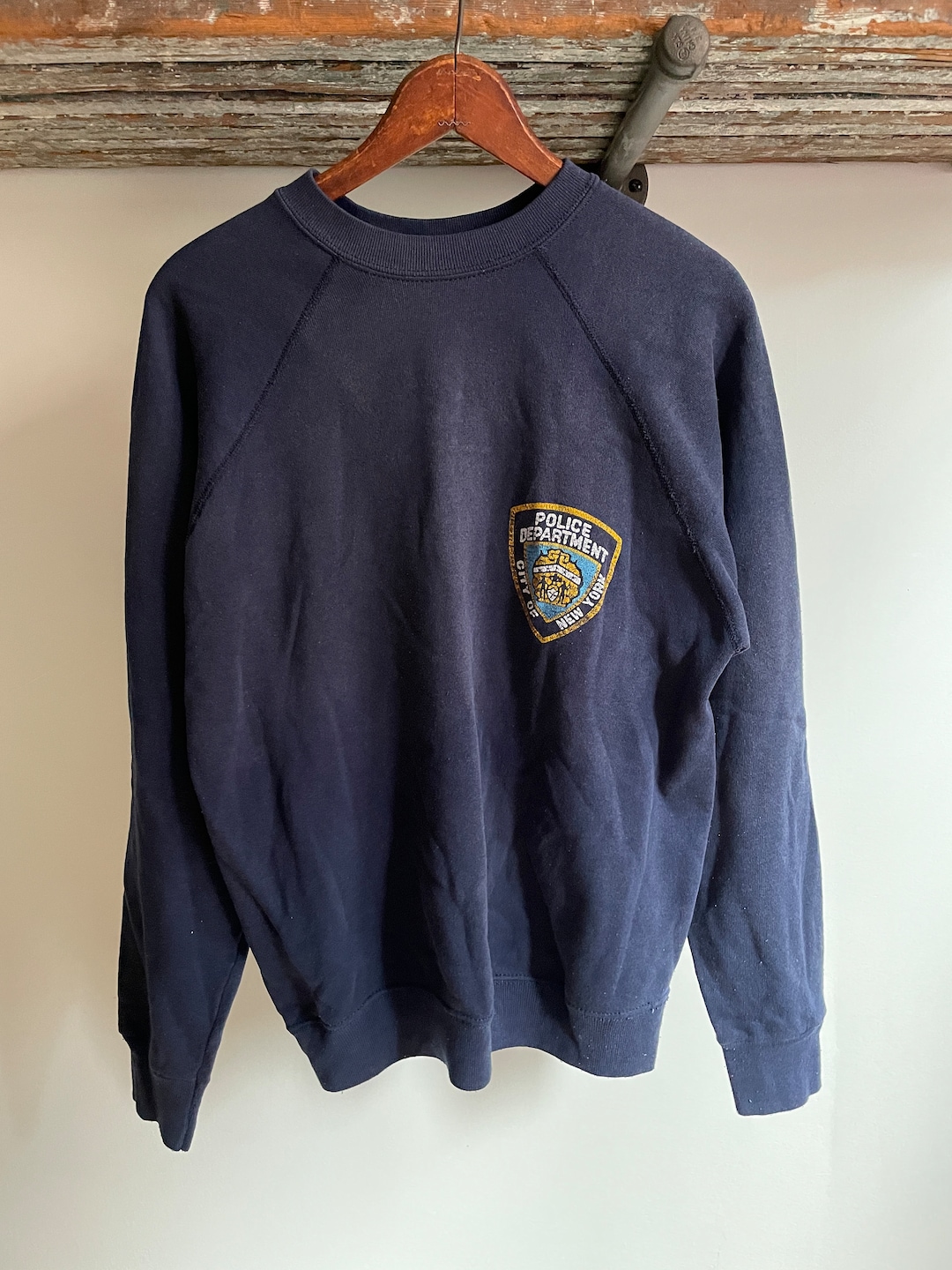 Vintage Tultex City of New York Police Department NYPD 80’s Raglan Crewneck Sweatshirt. Size ...