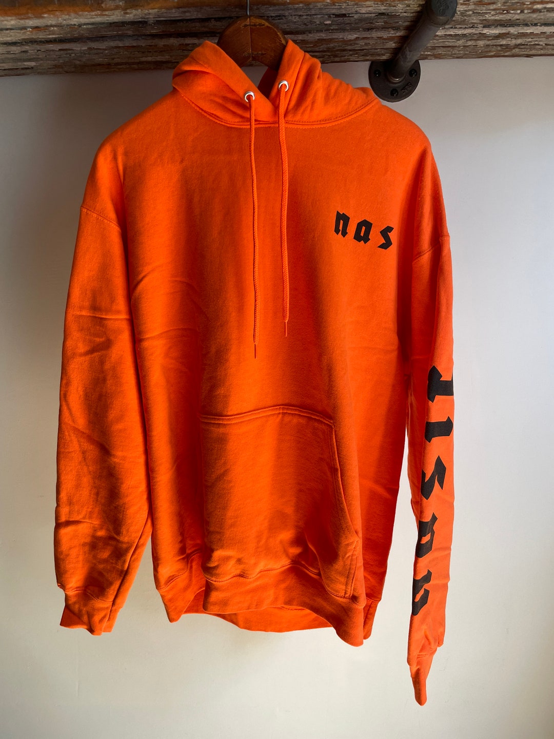 Nas Nasir Album Merch Orange Hoodie. Size Large. by Port and Company ...