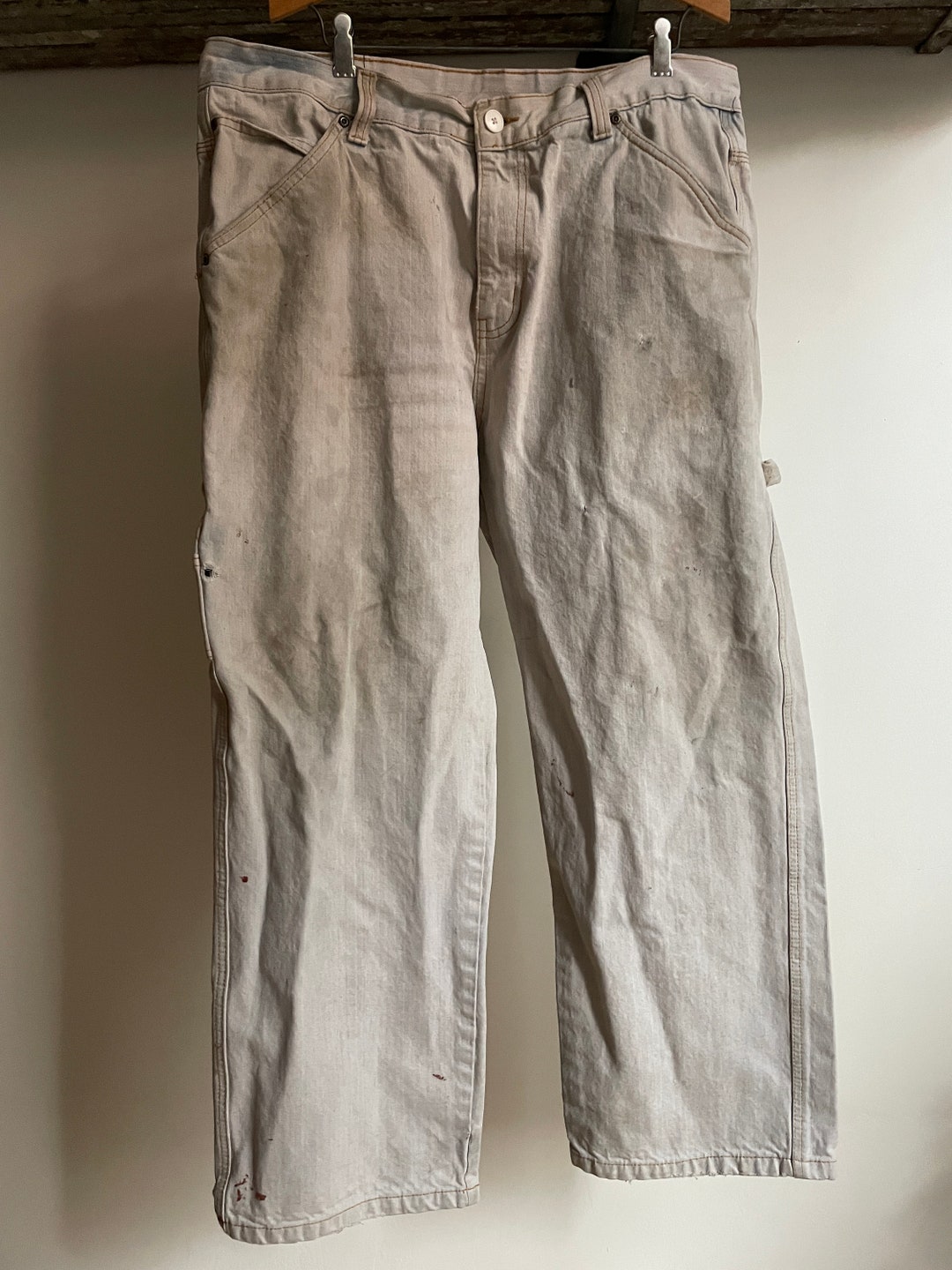 Vintage Smith’s Bleached Distressed Carpenter Hammer Loop Jeans. 38x30 ...