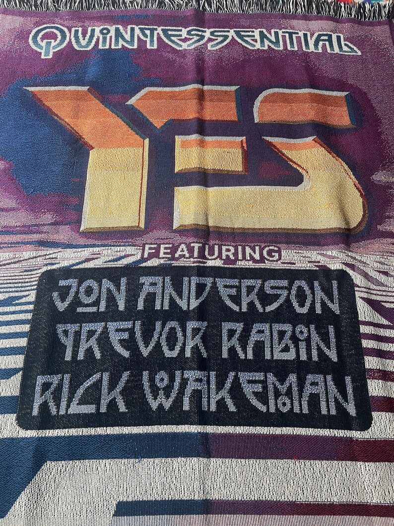 42 X 52 Yes Legendary Prog Rock Band 50th Anniversary Tour Woven ... 42 X 52 Yes Legendary Prog Rock Band 50th Anniversary Tour Woven ...