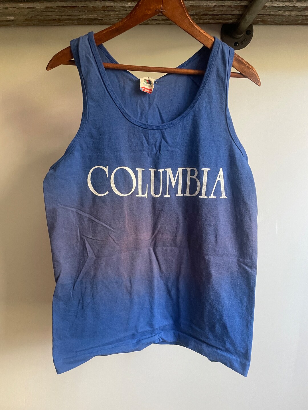 Vintage 80’s New York Columbia University Tank Top by Fruit of the Loom ...
