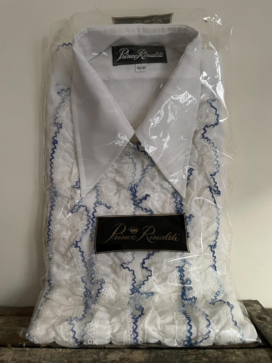 Prince Rinaldi 1970s Deadstock Ruffled Tuxedo Shirt. Size Medium 15.5 ...