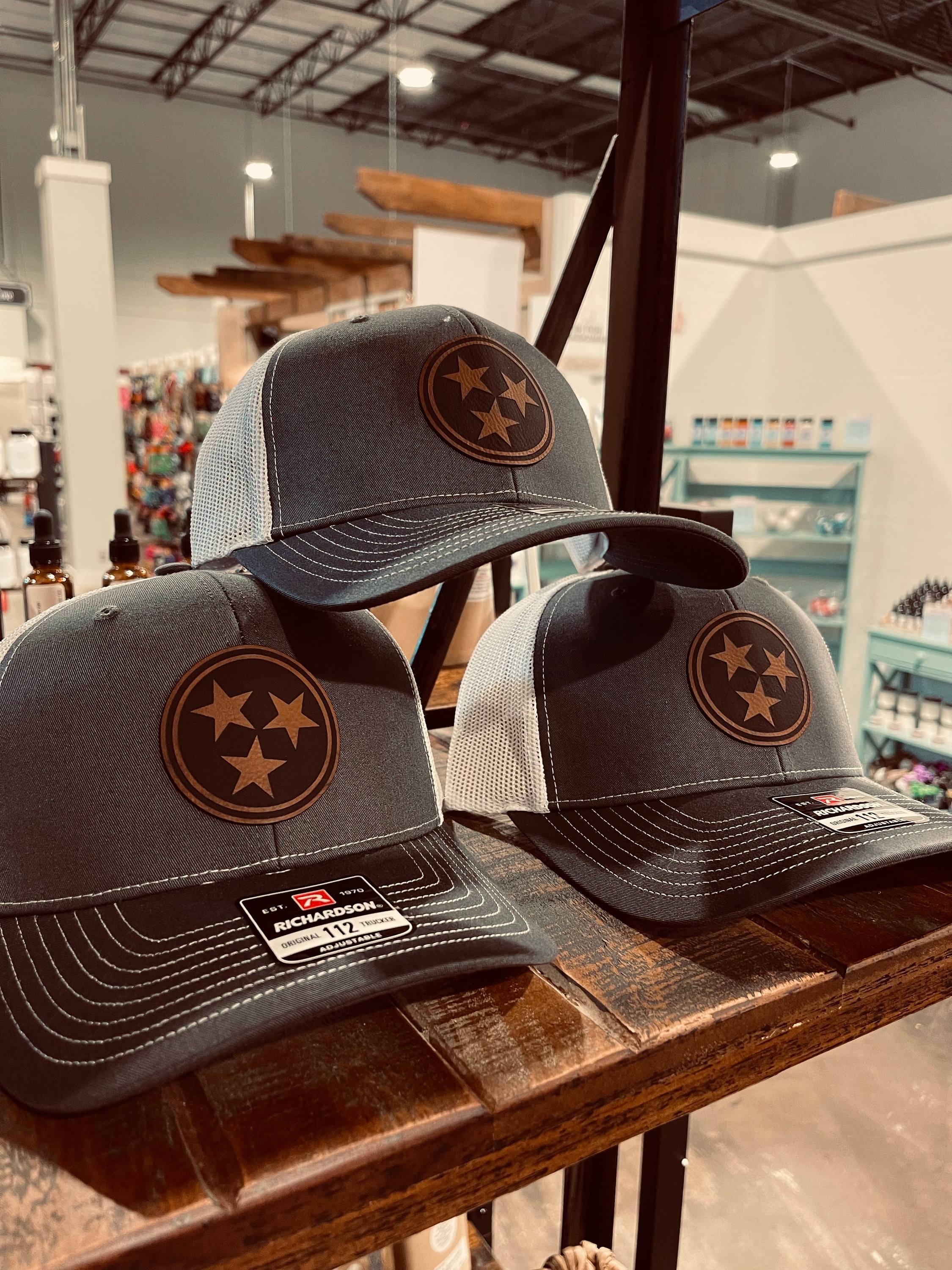 Leather Patch Tennessee Tri Star Hat - Etsy