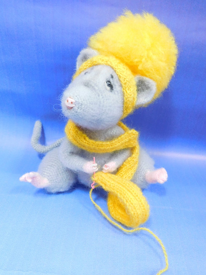 Mouse needlewoman forest animal soft toy mouse amigurumi | Etsy