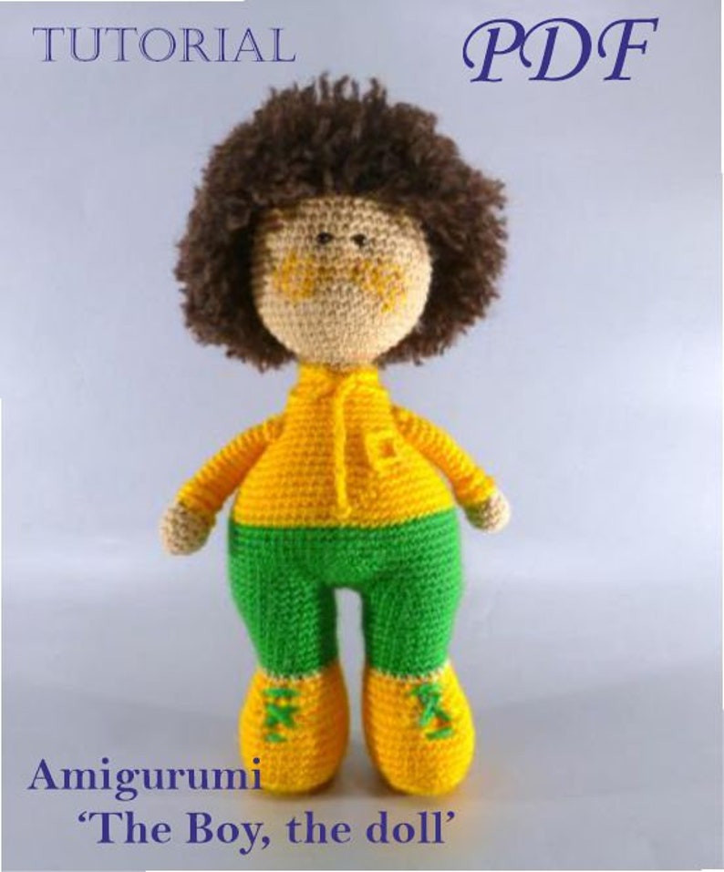 Amigurumi The Boy the doll Crochet pattern PDF. Tutorial. | Etsy