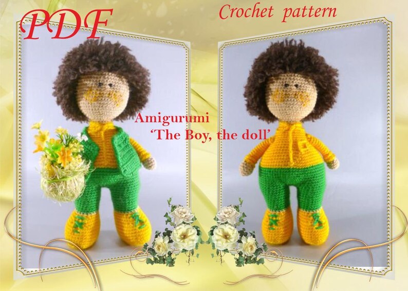 Amigurumi The Boy the doll Crochet pattern PDF. Tutorial. | Etsy