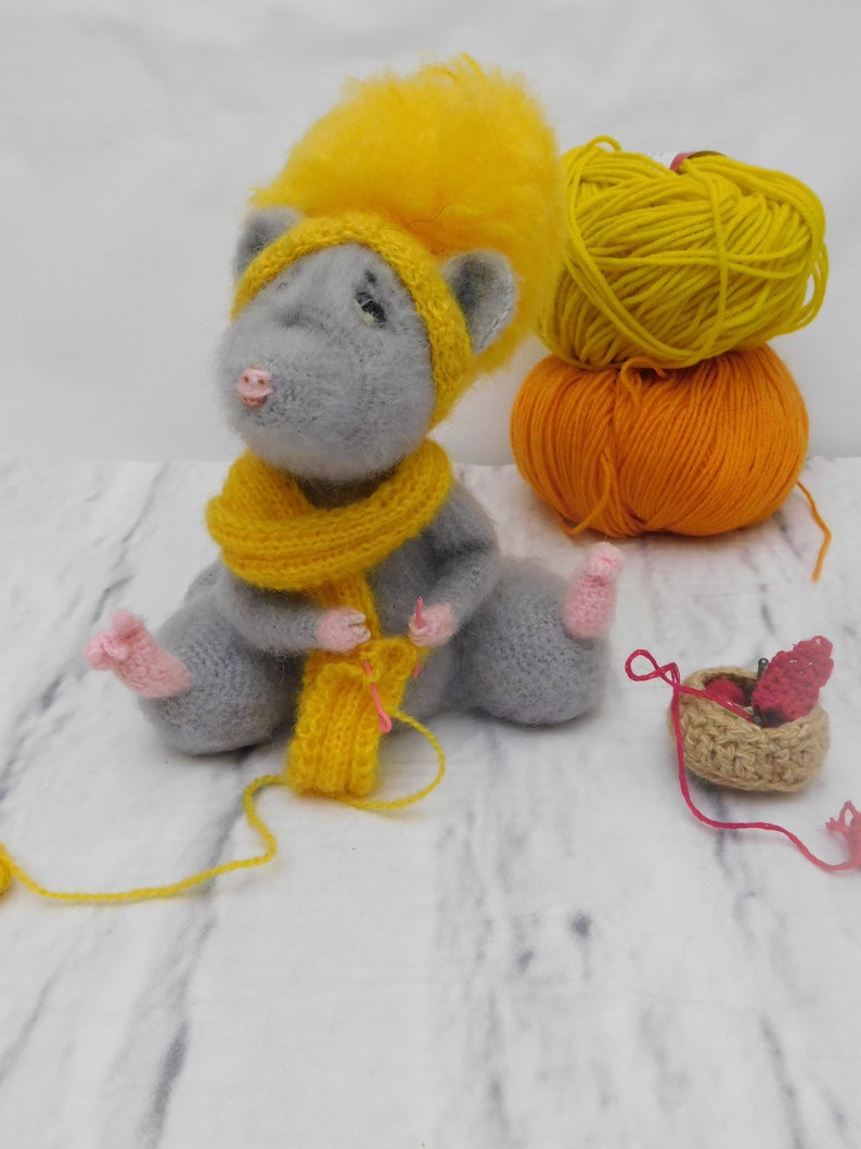 Mouse needlewoman forest animal soft toy mouse amigurumi | Etsy