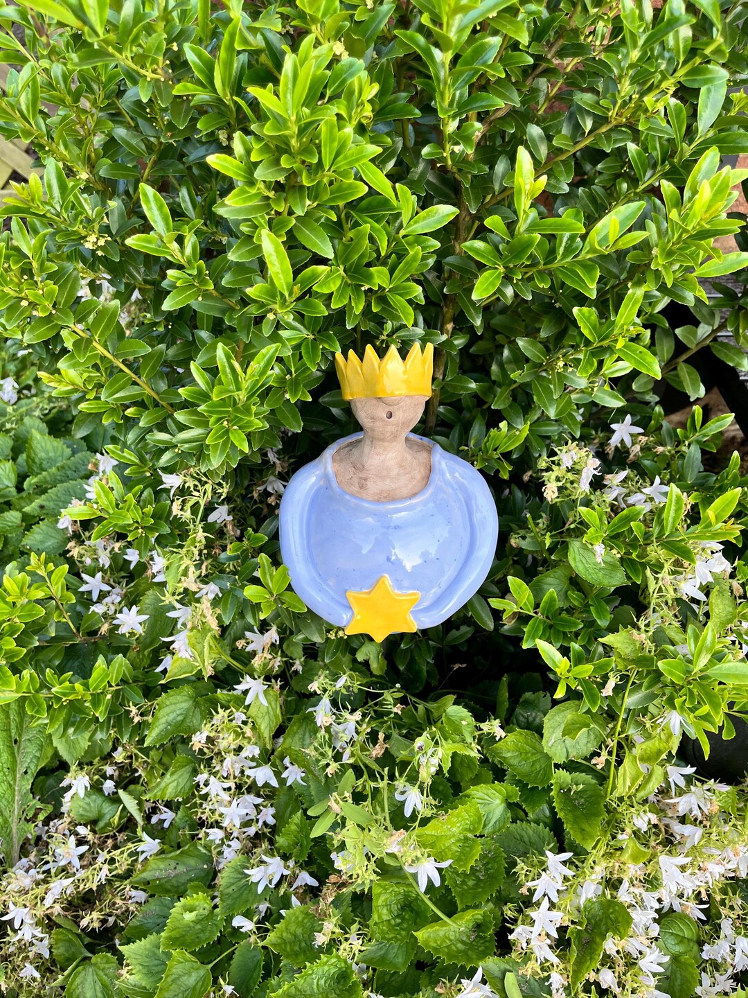 Garden Ceramics, King With Crown and Star, Stargazer, Handmade, Garden ...