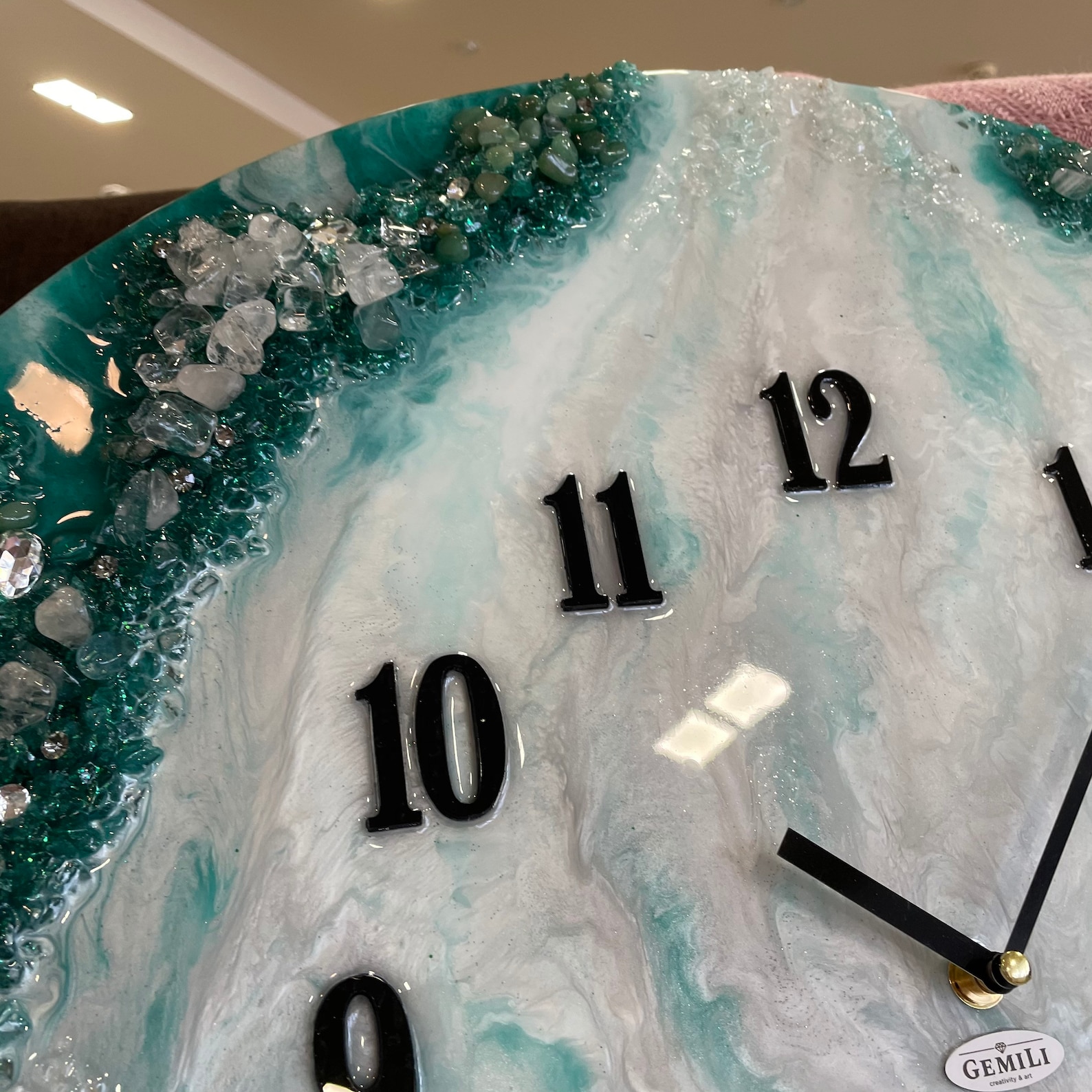 20 Agate Clock Epoxy Clock Wall Decoration Art | Etsy