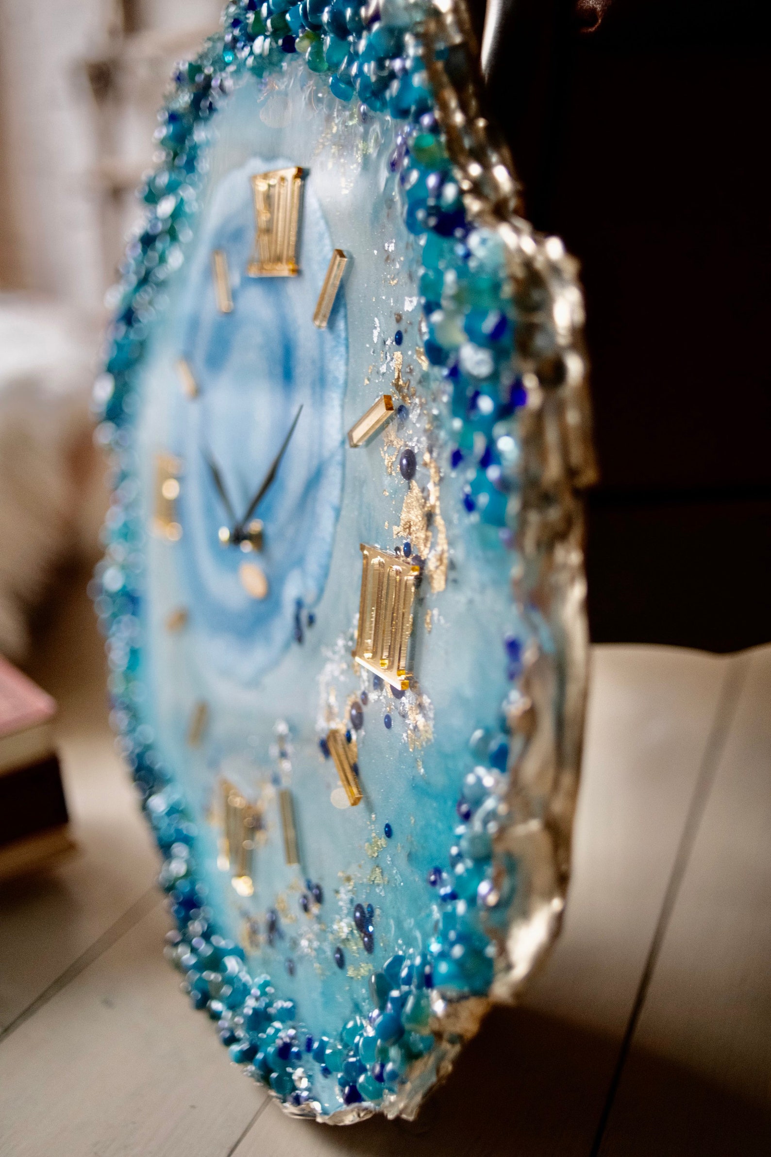 21large Handmade Epoxy Wall Clock. Home | Etsy