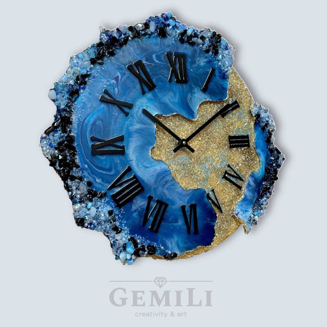 Large Wall Clock With a Unique Shape. Designer Clock for the | Etsy