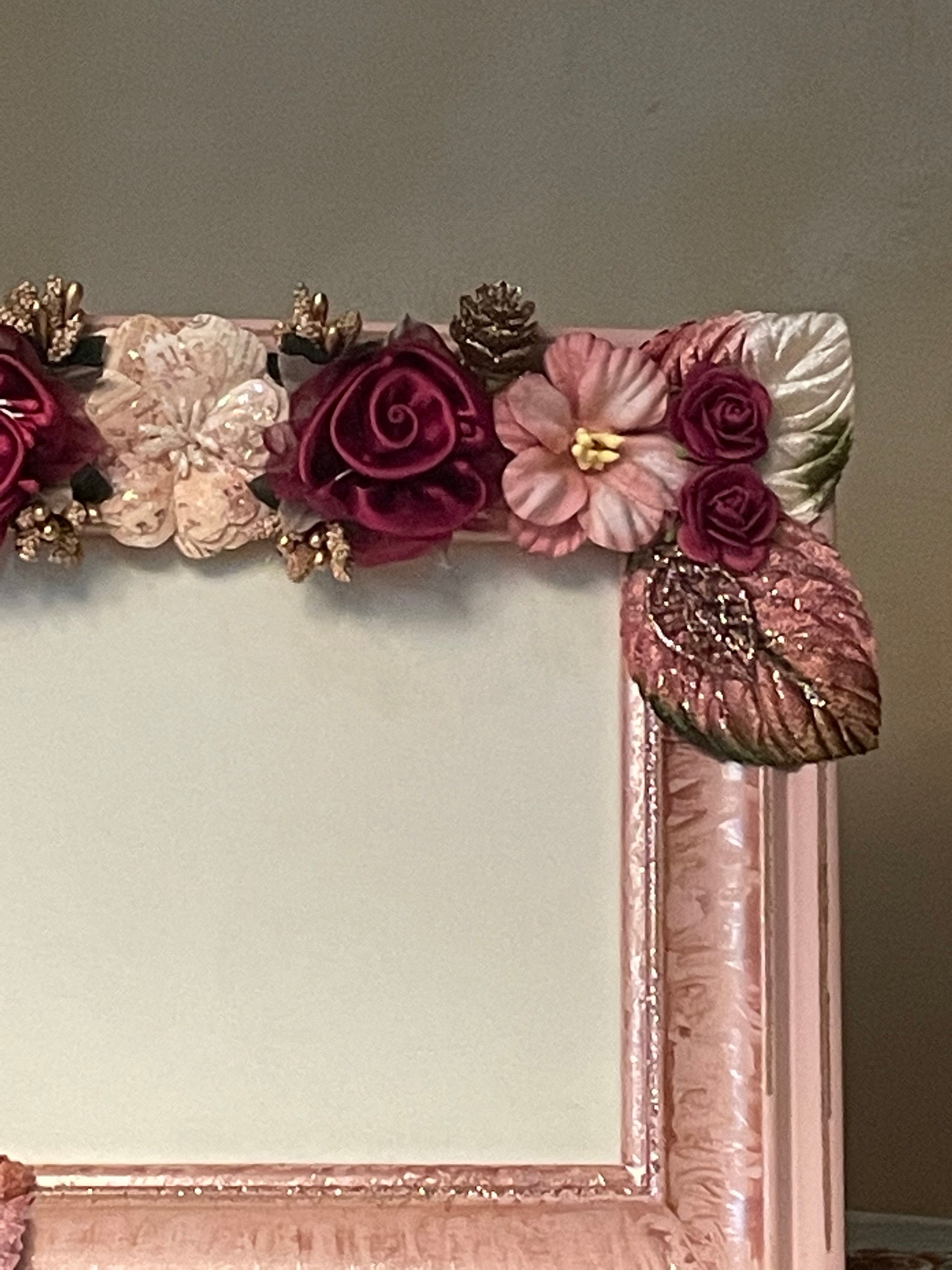 Floral Picture Frame 5 X 7 Hand Embellished: rose Gold - Etsy