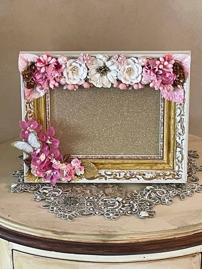 Floral Picture Frame 5 X 7 Hand Embellished: jubilance - Etsy