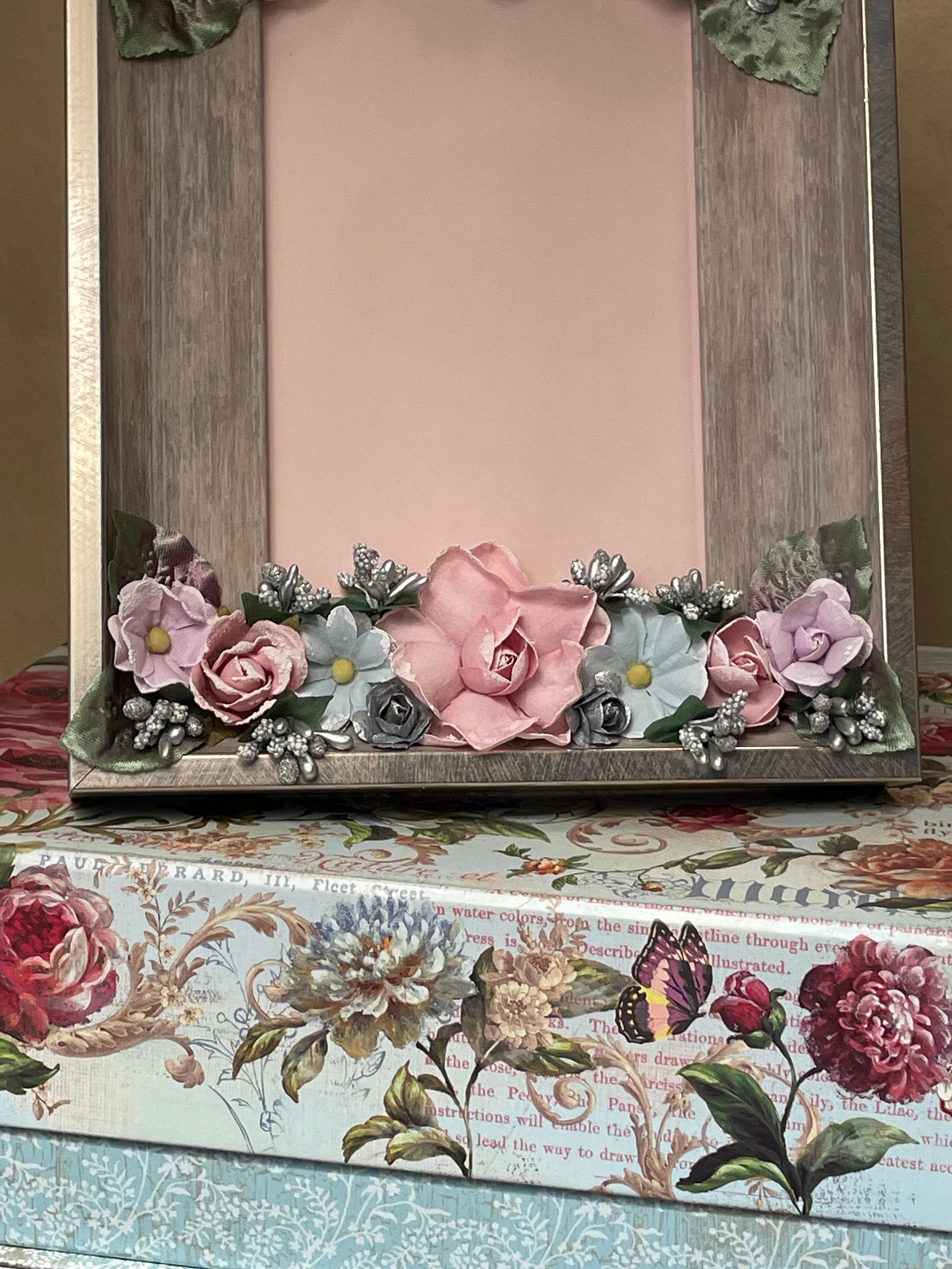 Floral Picture Frame 5 X 7 Hand Embellished: springtime in Bloom - Etsy