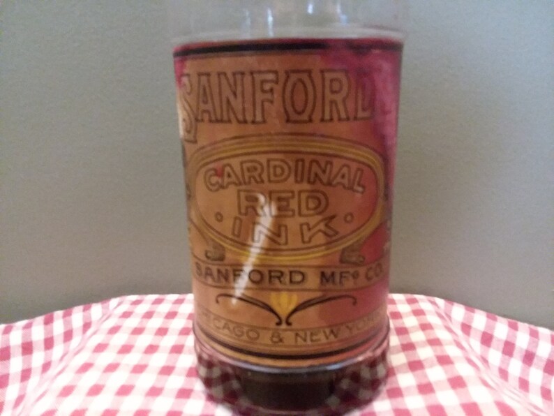 Antique Sanfords Paper Labeled Master Ink Bottle - Etsy
