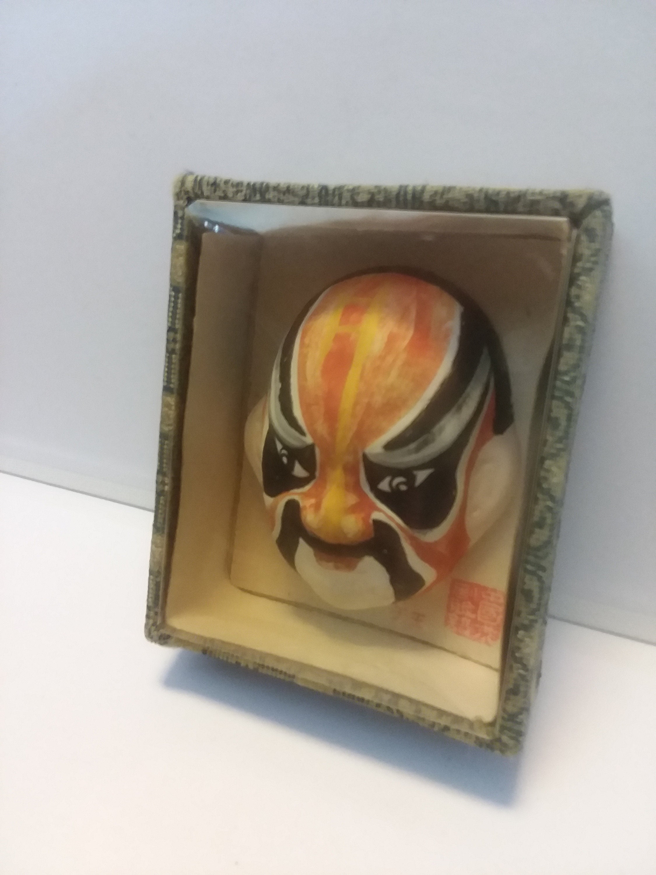 Vintage Collectable Miniature Chinese Opera Mask in Original | Etsy